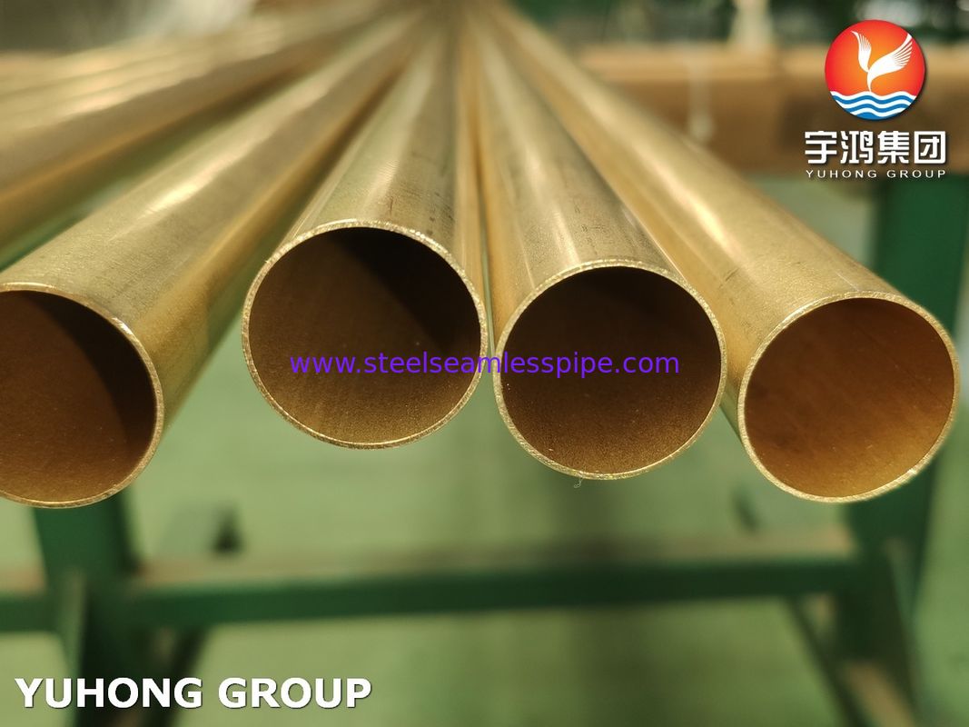 JIS H3300 C6872T / ASTM B111 C68700 알루미늄 구리 파이프 열 교환 파이프