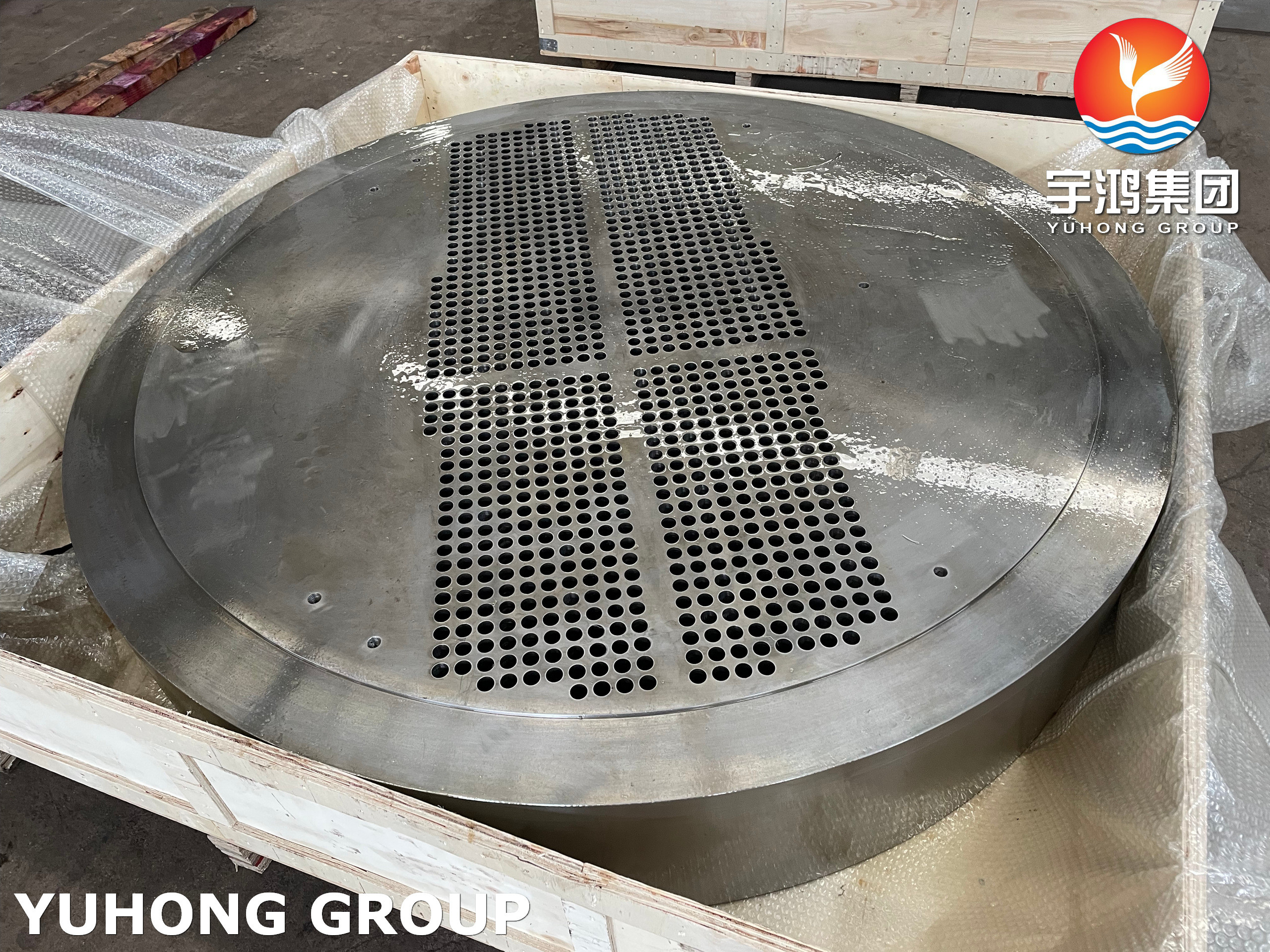 열교환기를 위한 ASME SA516-2021 Gr.70N 움직이지 않는 튜브 시트 OD.1640 X 티에치케이 292.1MM